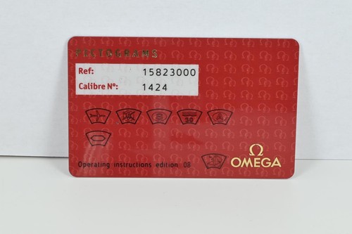 Omega Constellation Pictograms Card Ref 1582.30.00 Calibre 1424 | eBay UK