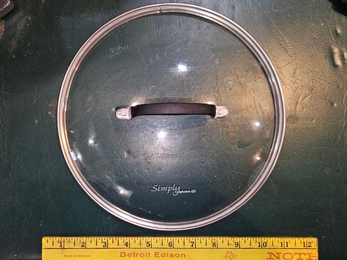25CC68 SIMPLY CALPHALON GLASS LID: 10-5/16" DIAMETER, FOR 9-15/16" ID ...