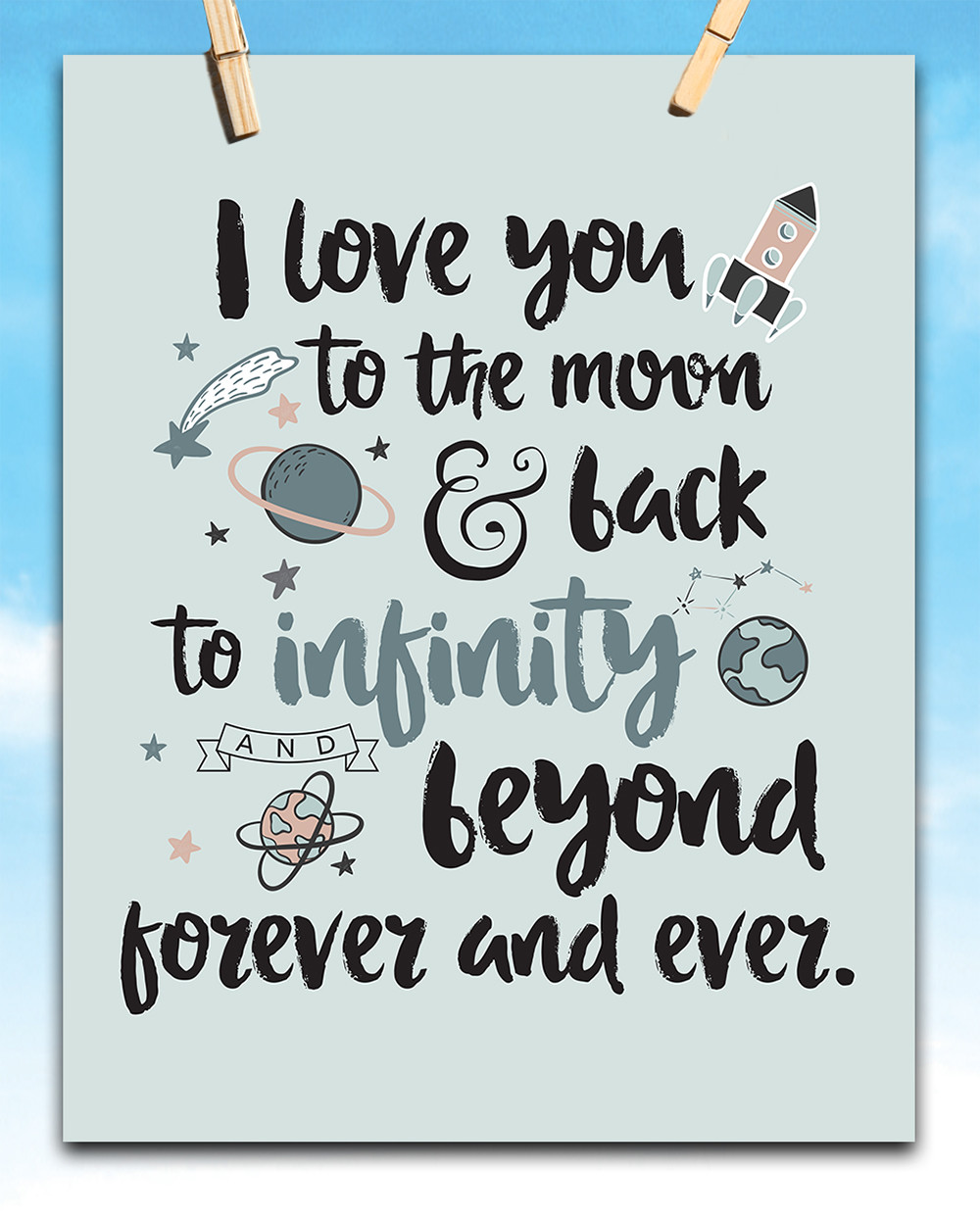 I Love You To Infinity And Beyond Sign