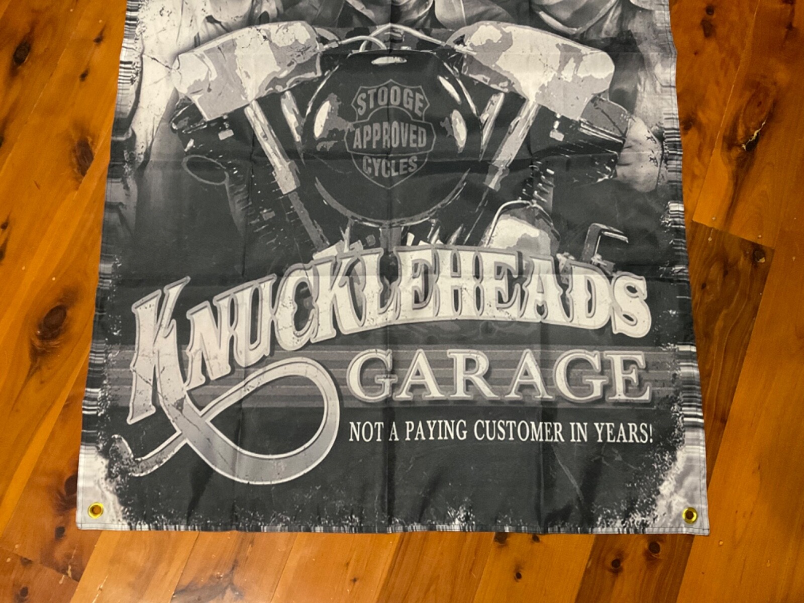 3 stooges knucklehead garage home decor man cave flag poster wall ...