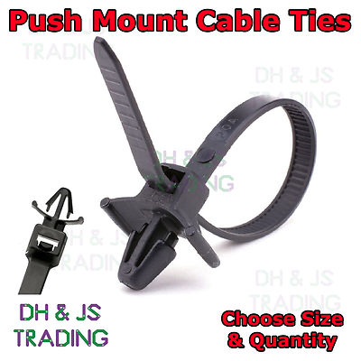 Push Mount Cable Ties Winged Panel Fixing Cable Ties Car Chassis Nylon ...
