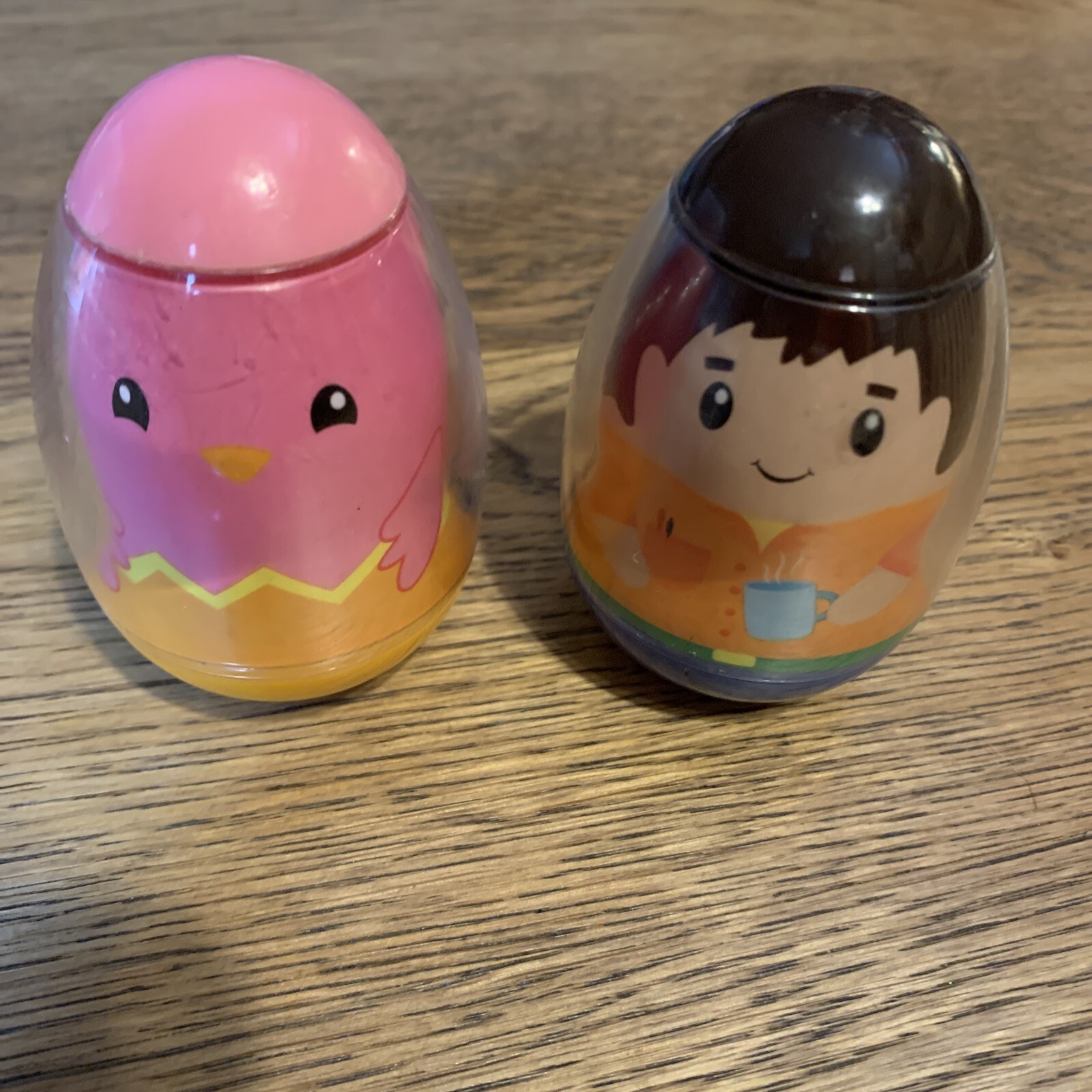 Playskool 2007 weeble wobbles Lot Of 2 people eggs characters fisher ...