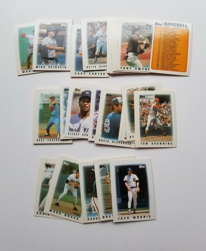 1986 Topps Mini Leaders Full 66 Card Set Ripken, Mattingly, Schmidt ...