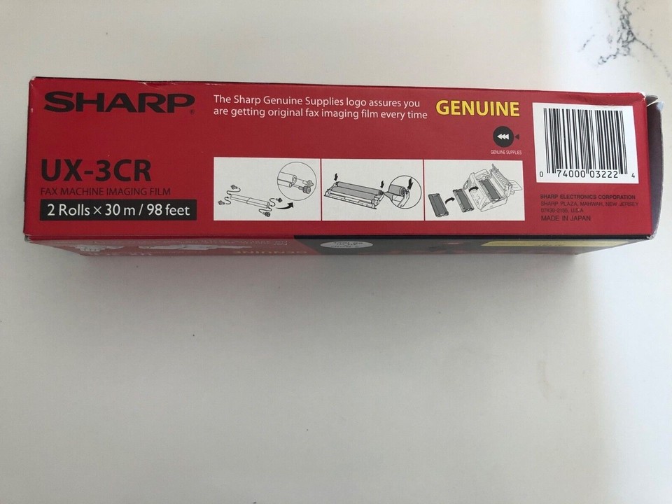 Sharp UX-3CR Fax Machine Imaging Film Genuine 2 Boxes (2 Rolls 98 Feet ...