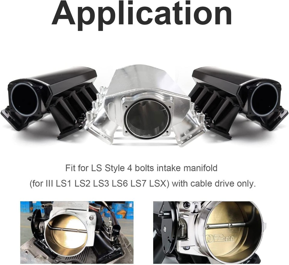 92mm Throttle body + TPS IAC Throttle Position Sensor For LSX LS LS1 ...