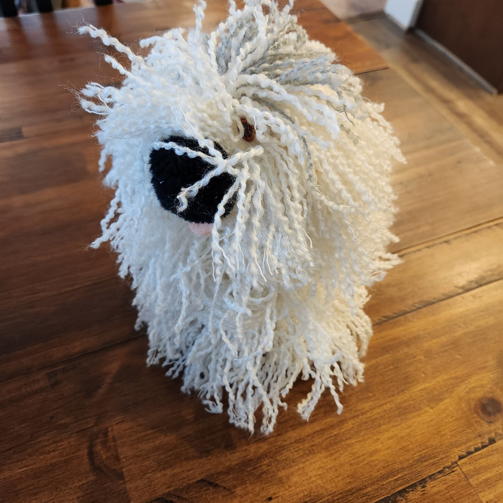 Kamar Sheep Dog Shaggy Mop Max Plush Stuffed Animal Toy White and Grey ...