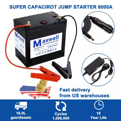 Maxwell 16V 500F Super Capacitor 6000A 12V Jump Starter Booster Car ...