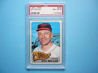 1965 TOPPS MLB BASEBALL CARD #499 STU MILLER PSA 8 NM/MINT SHARP+ GL | eBay