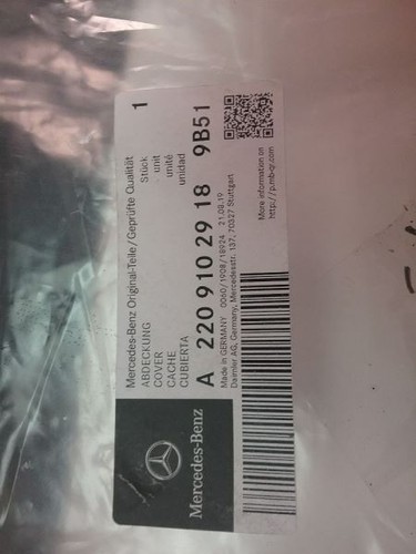 2209102918 L/F Left Front Seat Cover Black S-Class w220 2002 MERCEDES ...
