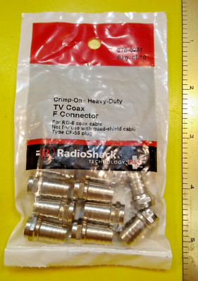 RadioShack® Crimp-On Heavy Duty TV Coax Connector • P/N 278-321 / 278 ...