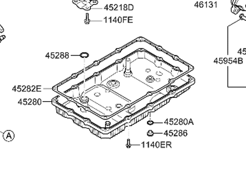 Hyundai 45283-47400 Valve Body Cover Gasket #45282E in Image New ...