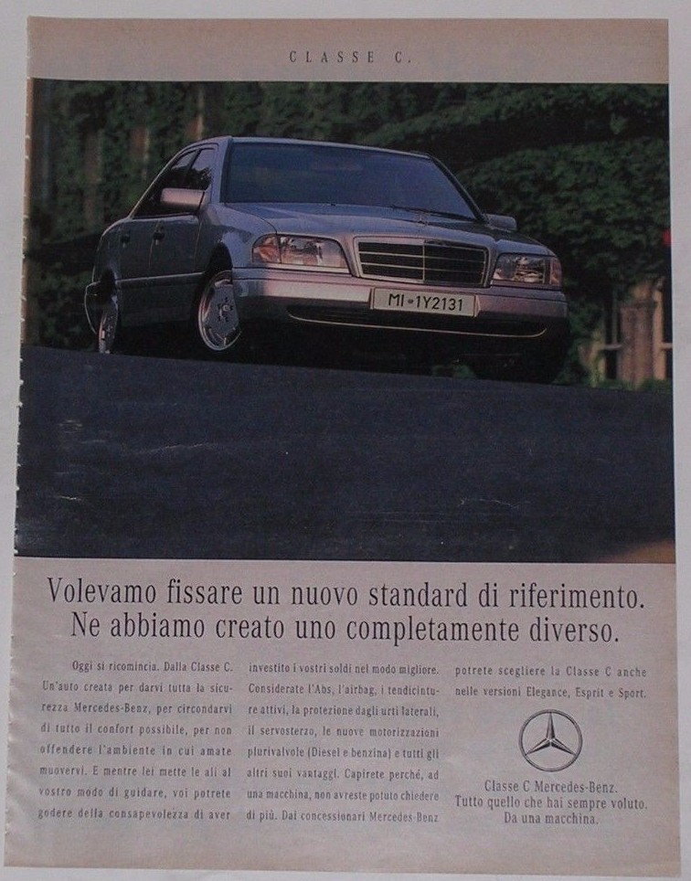 Advert Pubblicità 1993 MERCEDES CLASSE C W202 | eBay