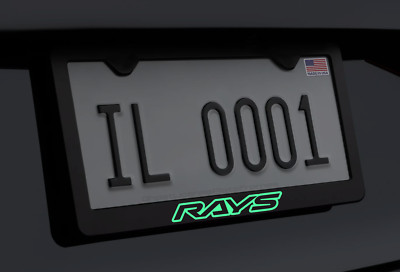 1X Glowing Rays Volk Racing Premium Quality Metal License Plate Frame ...