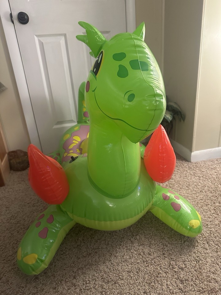 Intex Inflatable Green Dragon Ride On Pool Float 2002 | eBay