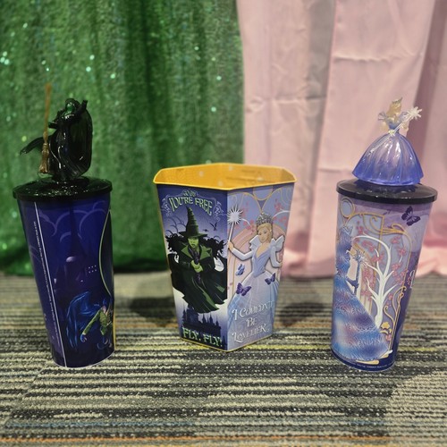 Wicked 2025 “For Good” Popcorn Bucket + Glinda & Elphaba Cup Set – NEW ...