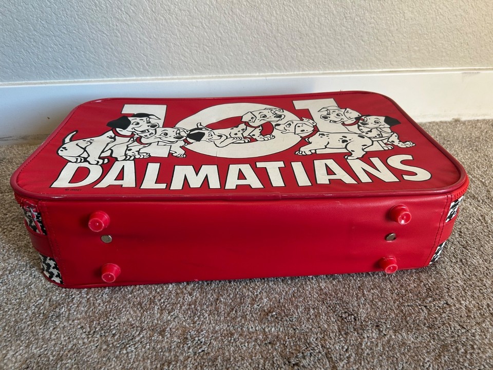 Vintage Disney 101 Dalmatians Movie kids Red suitcase Luggage | eBay