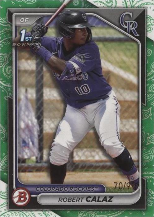 2024 Bowman - Prospects Robert Calaz #BP-131 Green Pattern /99 (RC) for ...