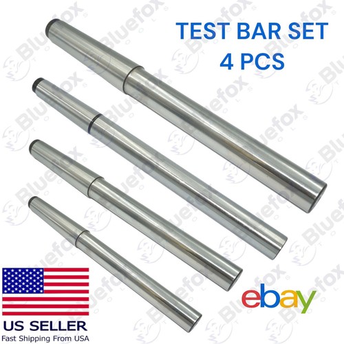 Lathe Alignment Mandrel Test Bar 4 Piece Set 2MT 3MT 4MT & 5MT Parallel ...