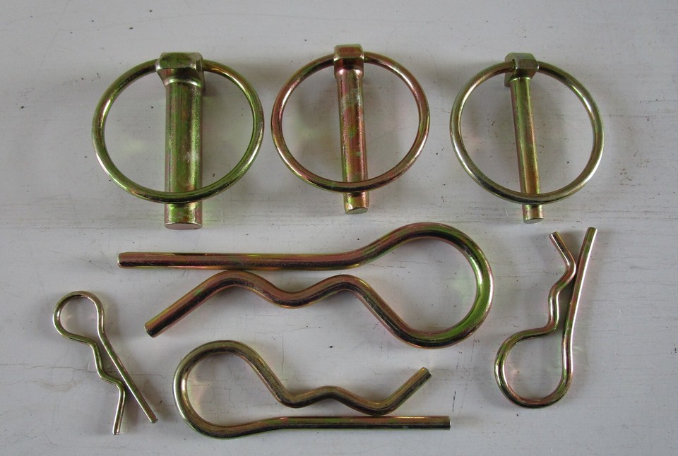 50 Assorted R clips & linch Pins Tractor Trailer Lorry Farm Plant ...