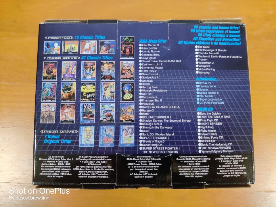 Sega Mega Drive Mini 2 Genesis With 60 Games Included - Brand New In ...