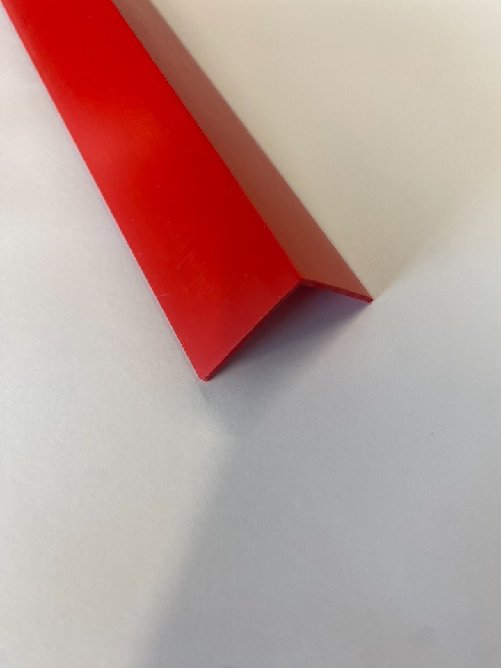 PVC Plastic Angle Trim in Red - 2.4 Metre (Various Widths Available ...