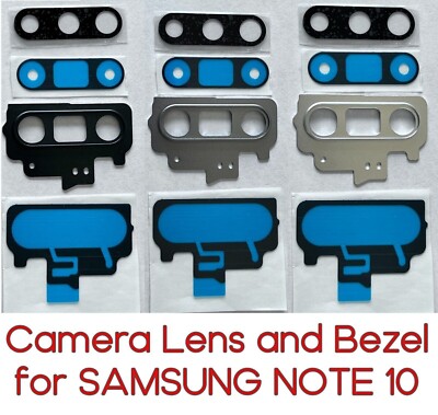 Samsung Galaxy Note 10 Back Camera Lens + Bezel Glass Cover Cell Phone ...