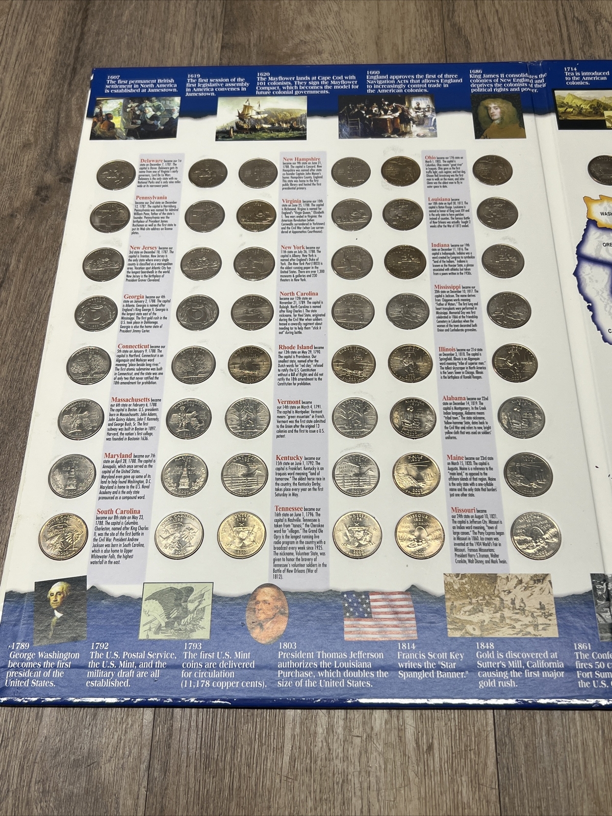 The Official U.S. Mint 50 State Quarters Portfolio *NEAR COMPLETE* | eBay