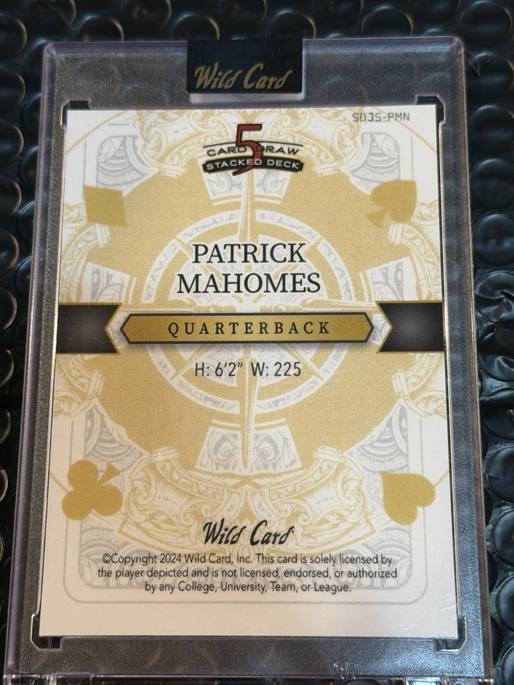 2024 Wild Card 5 Card Stacked Deck Patrick Mahomes Fractor 1 of 1 | eBay