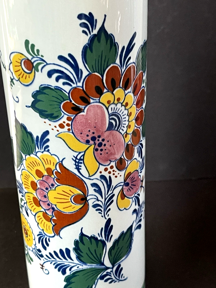 Vintage Delft Polychrome BOLS Distillery Floral Decanter Holland 10.5 ...