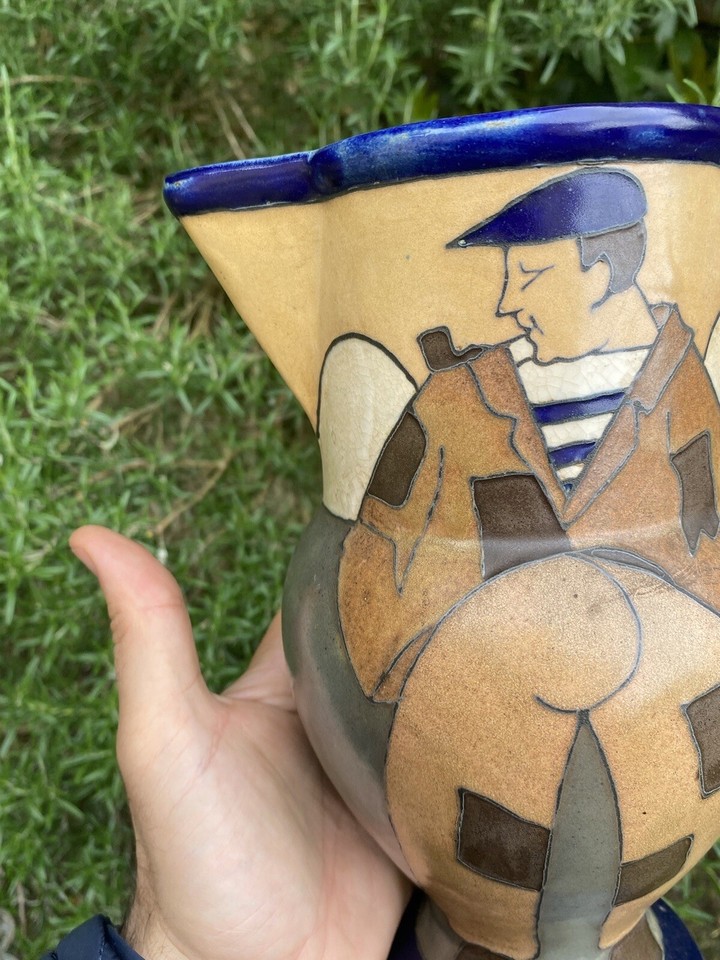 Quimper Odetta & & Brocca IN Arenaria con Decorazione Contadini Bretoni ...