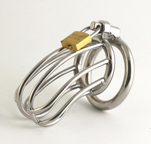 Male Stainless Steel Latest Design Metal Long Cage Chastity Lock ...