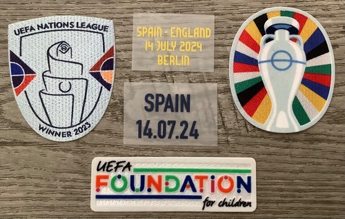 Euro 2024 FINAL SPAIN ENGLAND FULL SET PATCHES MATCH DETAIL PATCHES SET ...