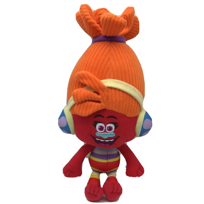 DJ Suki Trolls Red Orange Sewn Eyes Hangable Dreamworks Plush 13" Toy ...