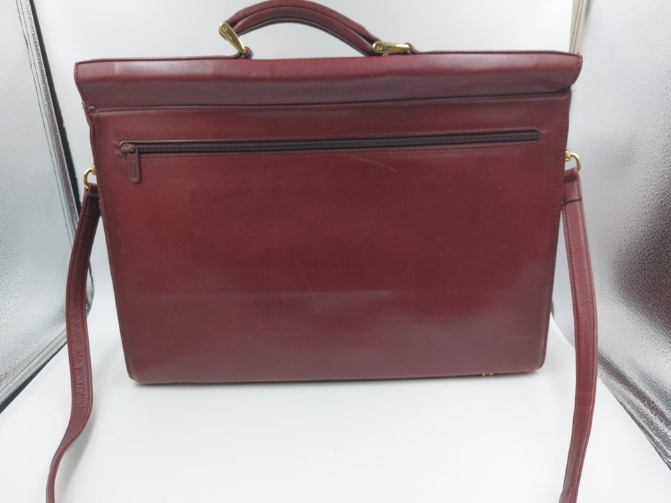 Vintage Yamani Leather Security Code Lock Briefcase Handbag For Lawyer ...