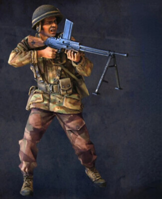 1/35 Resin Figure Model Kit WWII French Machine Gunner Unassembled ...