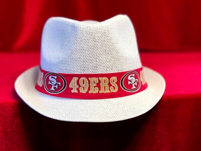 NFL San Francisco 49ers unisex summer fedora Panama straw hat with band ...