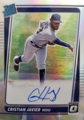 2021 Donruss Optic Cristian Javier Rated Rookie RC Auto #RRS-CJ Houston ...