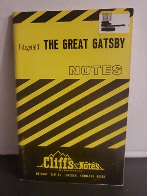 Cliff's Notes The Great Gatsby by Fitzgerald (1966, Paperback) | eBay