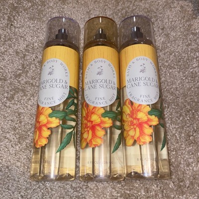 3x Bath and Body Works MARIGOLD CANE SUGAR Fine Fragrance Mist Spray 8 ...