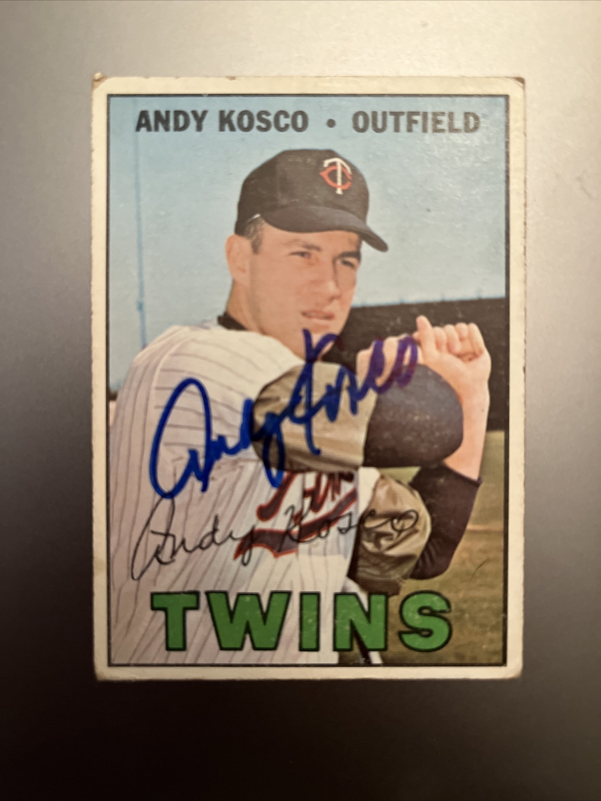 ANDY KOSCO 1967 TOPPS AUTOGRAPHED SIGNED AUTO BASEBALL CARD | eBay