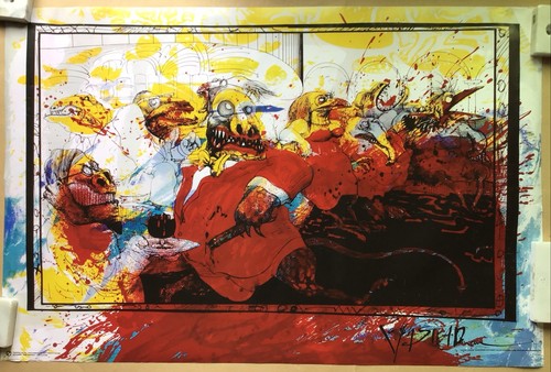 Lizard Lounge Ralph Steadman Artwork Poster. Free Shipping. | eBay