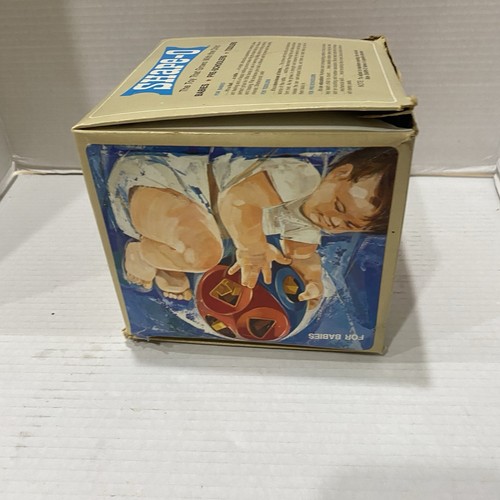 Vtg Tupperware Shape-O-Ball Red/Blue Tupper Toys 10 Shape Sorter w ...