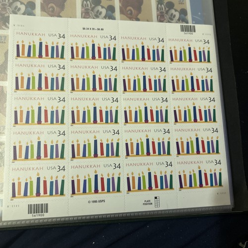 US SCOTT 3672 PANE OF 20 HANUKKAH CANDLES STAMPS 37 CENT FACE MNH | eBay