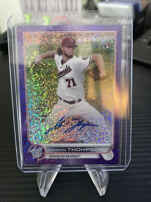 2022 topps chrome baseball mason thompson auto 77/299 purple RA-MT | eBay