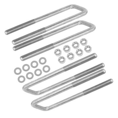 Square U-Bolts 2.5" Wide Leaf Springs 8.75" Long For 1988-1998 Chevy ...