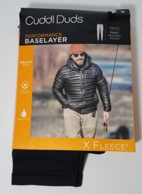 Cuddl Duds X Fleece Performance Baselayer Pants Men sz Medium Black NEW ...
