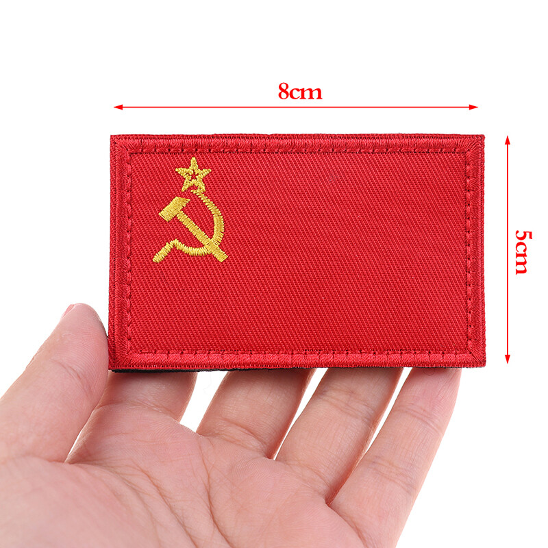 Soviet Flag Soviet Union Patches Armband Embroidered Patch Hook & Loop ...