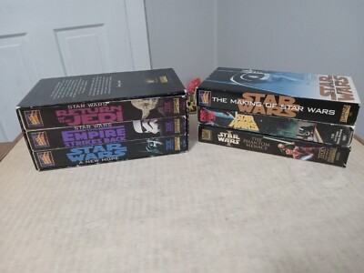 star wars vhs set trilogy, phantom menace, original and the making of ...