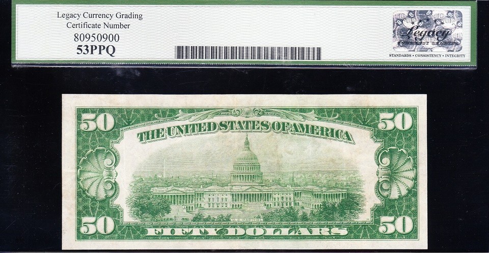 Awesome Crisp HIGH GRADE 1928 $50 GOLD CERTIFICATE! LCG 53 PPQ! FREE ...