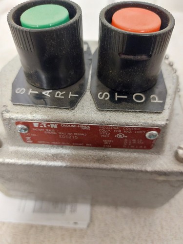 CROUSE-HINDS DSD922 EDS215 EXPLOSION PROOF PUSH BUTTON STATION 3/4" BOX ...